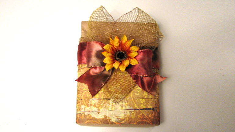 DIY Fall Gift Wrap Amber Sunset - Gina Tepper
