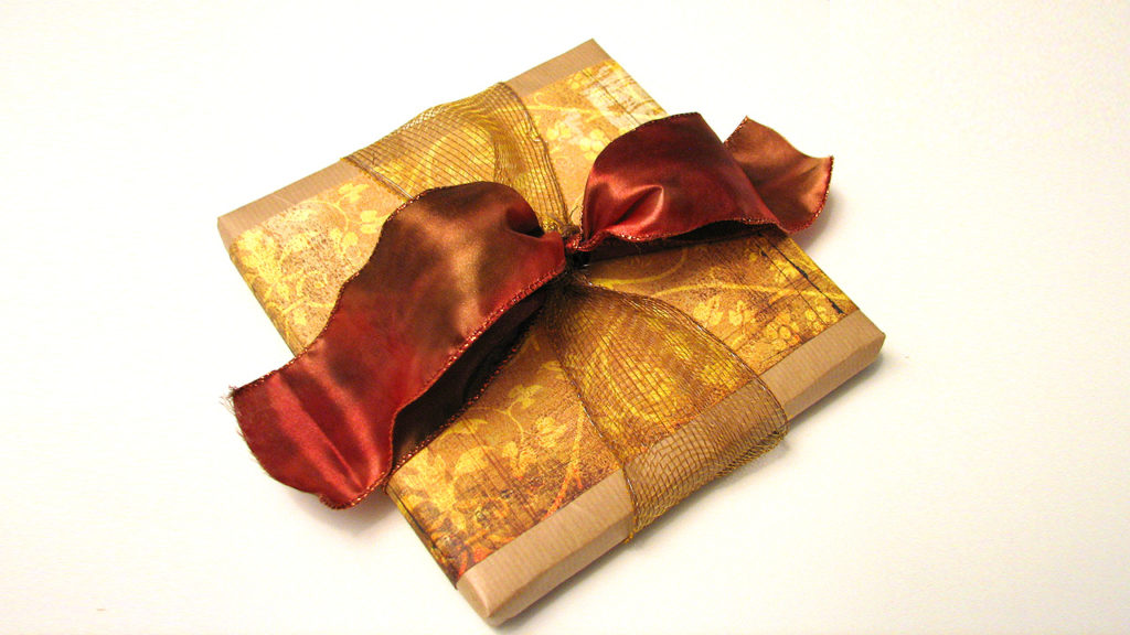 DIY Fall Gift Wrap Amber Sunset - Gina Tepper