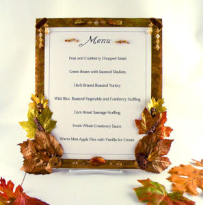 Decorative Thanksgiving Menu