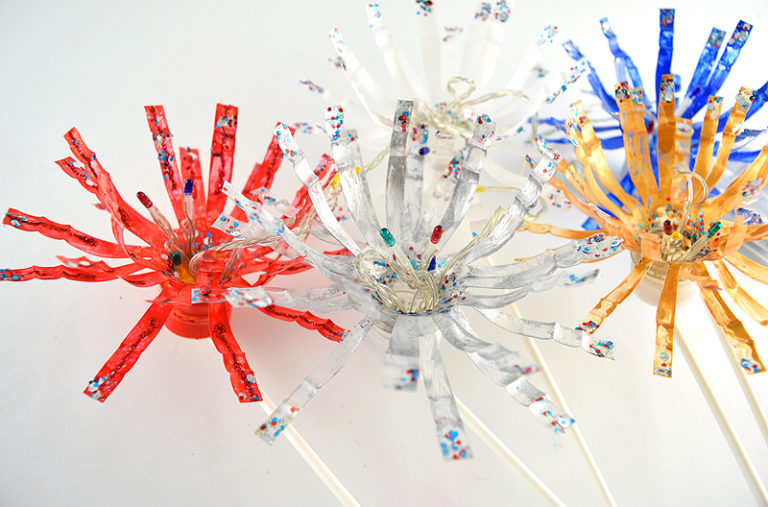 Dazzling DIY 4th of July Fireworks Decorations (Water Bottle Crafts)