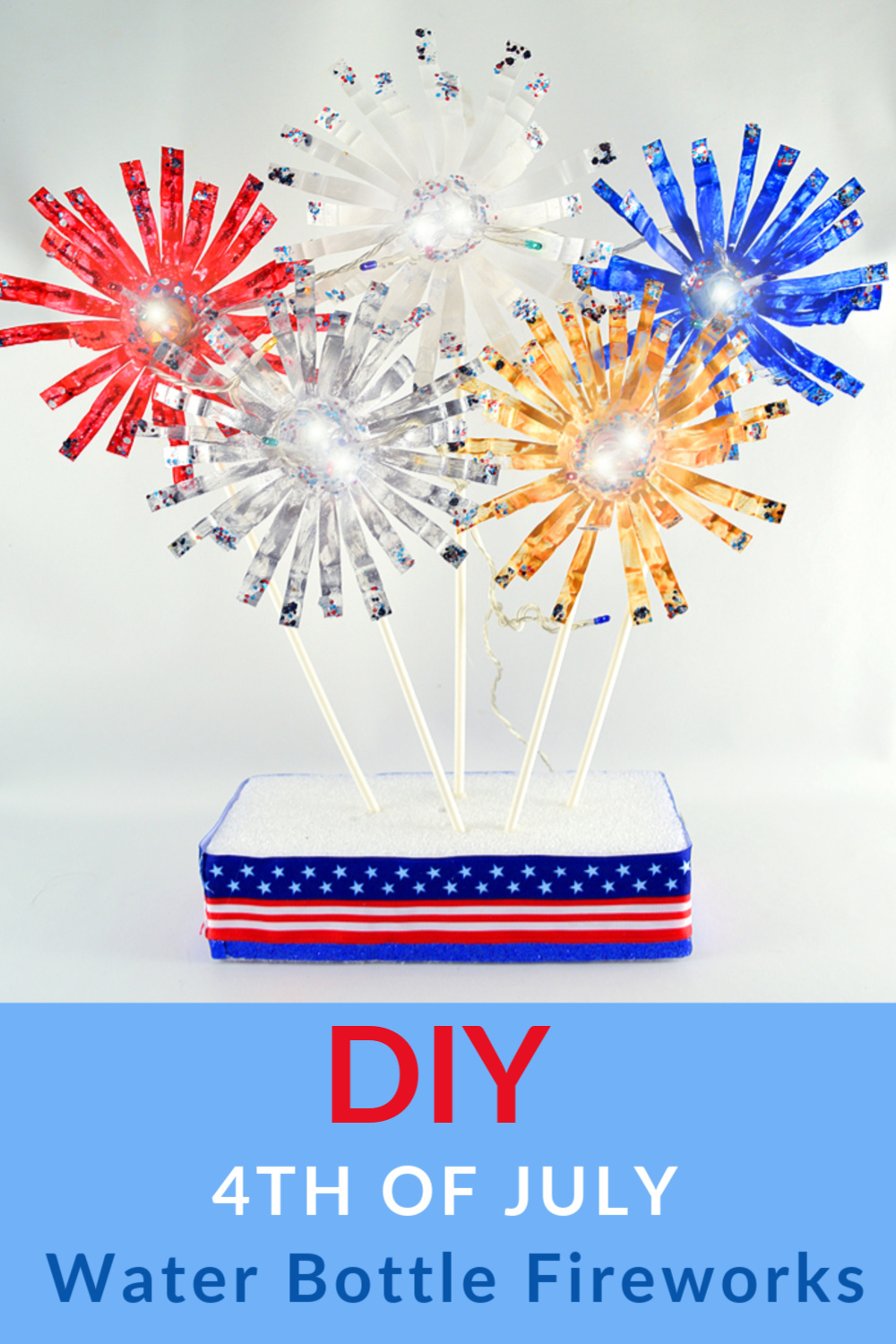 Dazzling DIY 4th of July Fireworks Decorations (Water Bottle Crafts)