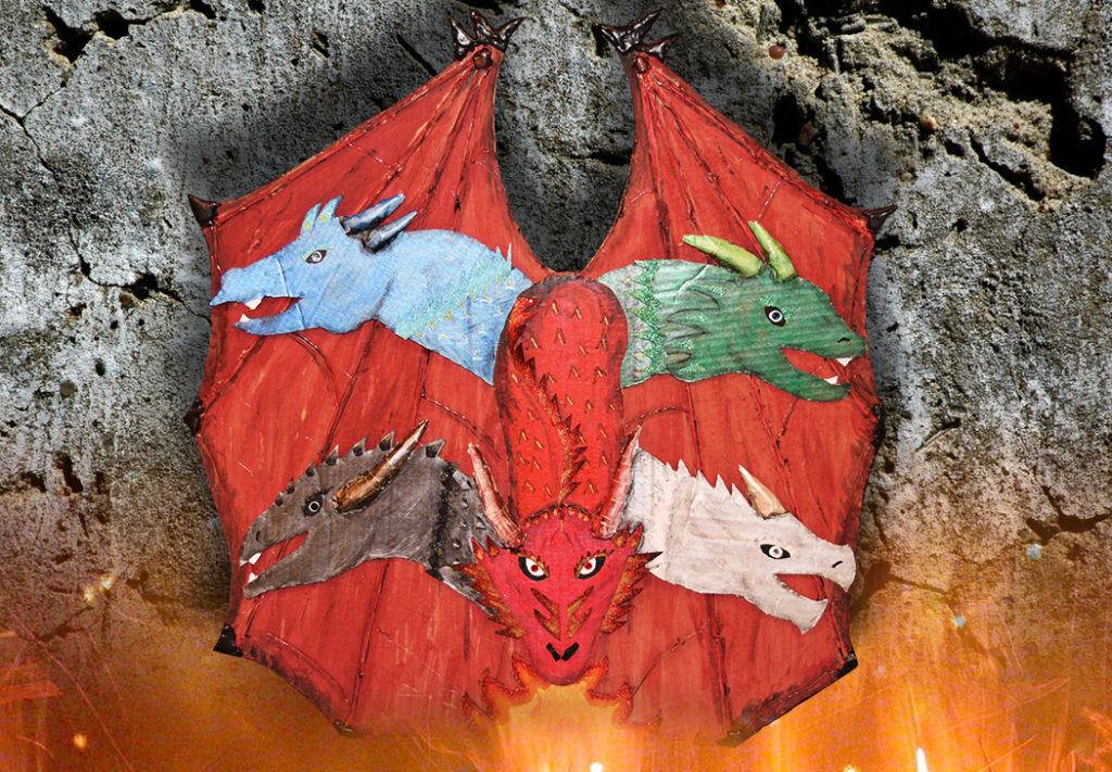 Tiamat Dragon Made From Cardboard - Gina Tepper