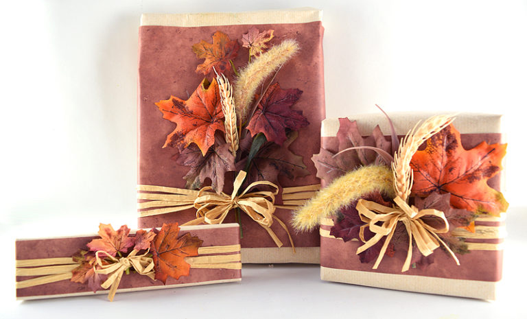 DIY Thanksgiving Gift Wrap Ideas - Gina Tepper