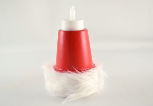 DIY Elf and Santa Hat Decorating Ideas (DIY Christmas Candle Holders)
