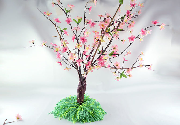 How to Make a DIY Cherry Blossom Tree (Spring Crafts) - Gina Tepper