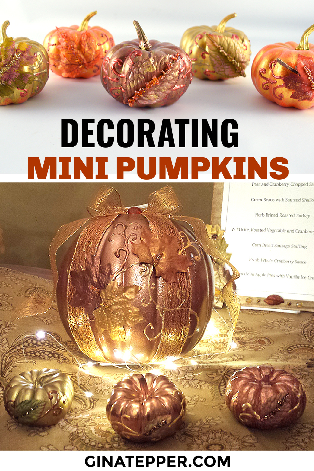 How to Decorate Mini Pumpkins (Pumpkin Decorating Ideas) - Gina Tepper