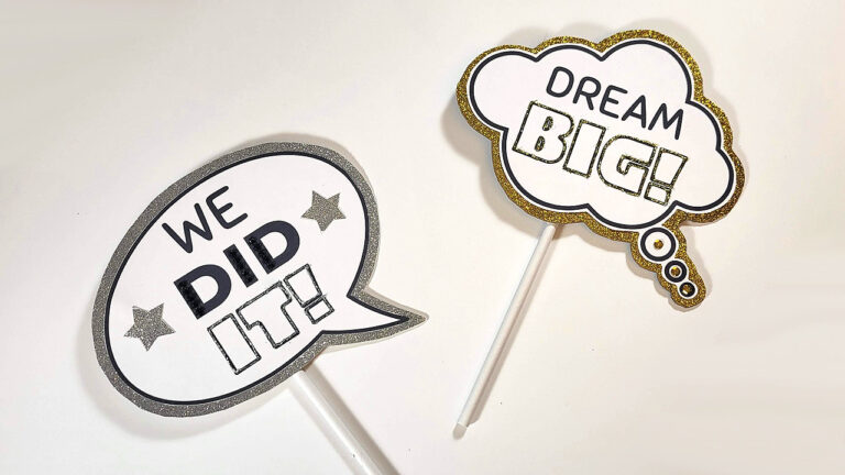 Amazing DIY Graduation Photo Booth Props for LESS Than $3 (FREE PATTERN ...