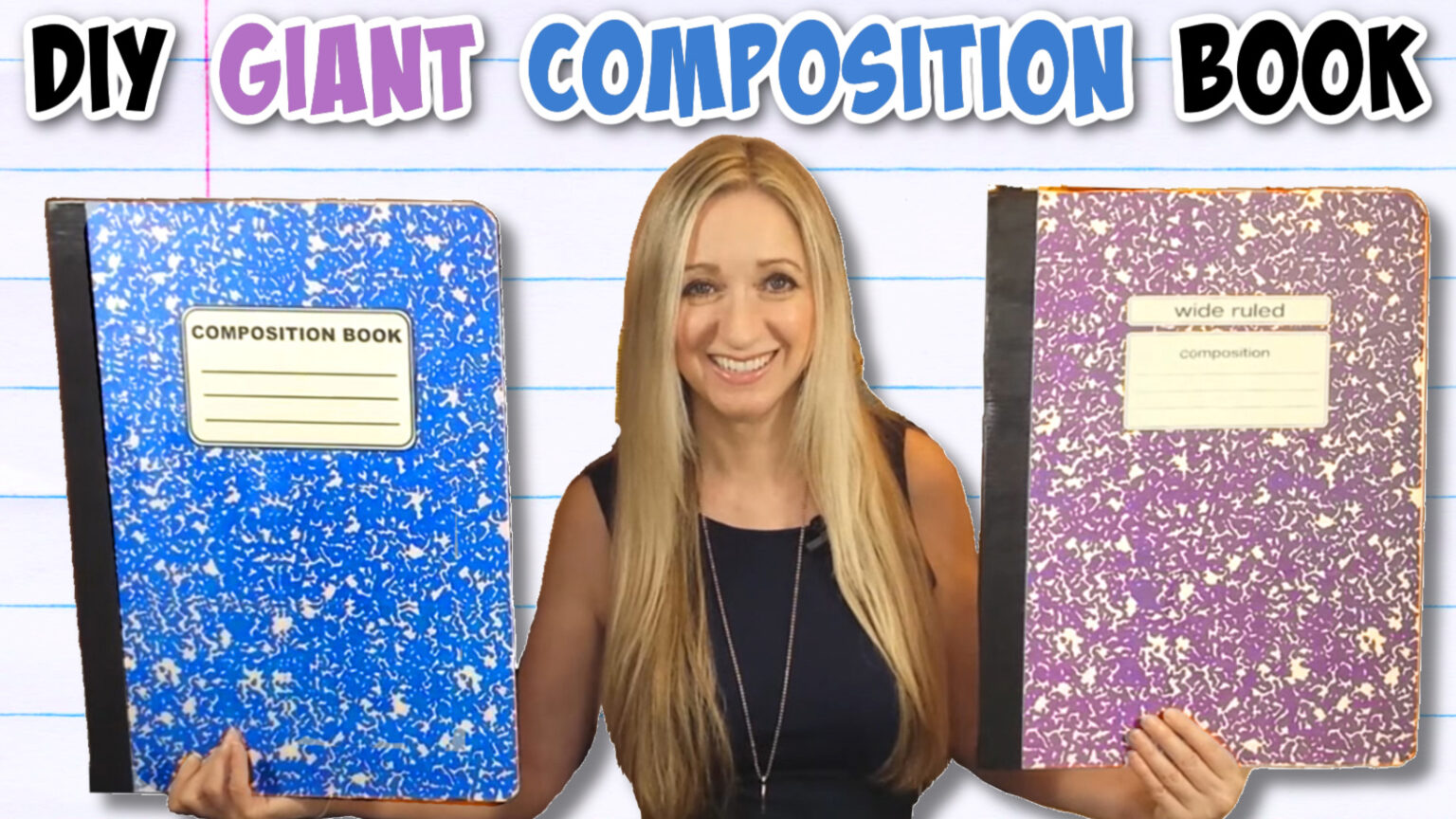 How to Make a Giant Composition Notebook (FREE PATTERN) - Gina Tepper